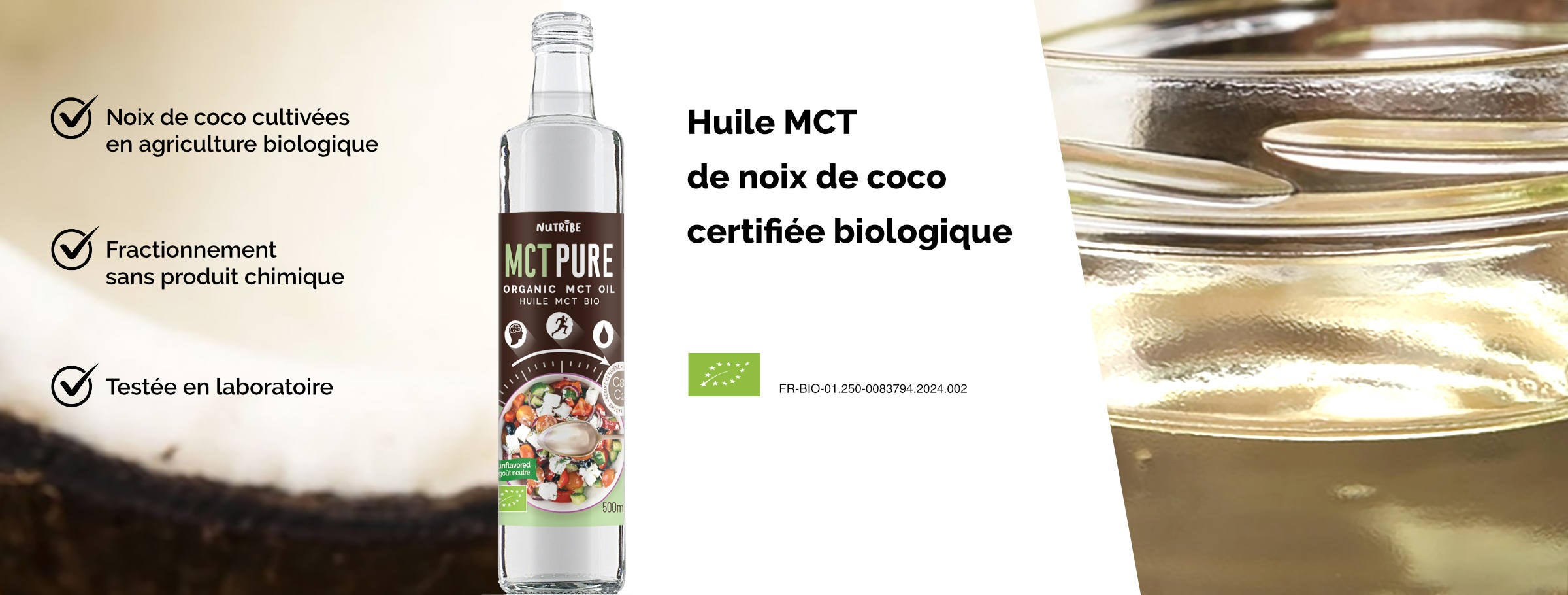 Nutribe.fr | Huile et crème MCT, nutrition cétogène